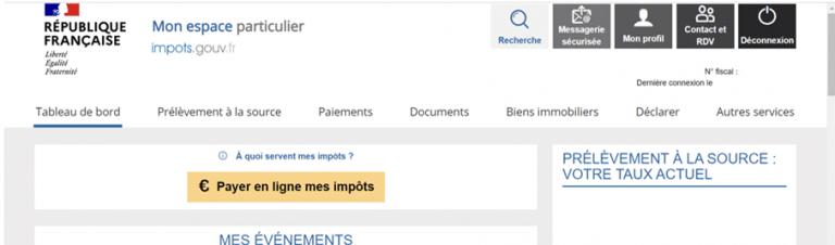 Le service de déclaration des biens immobiliers du site impôt.gouv ...